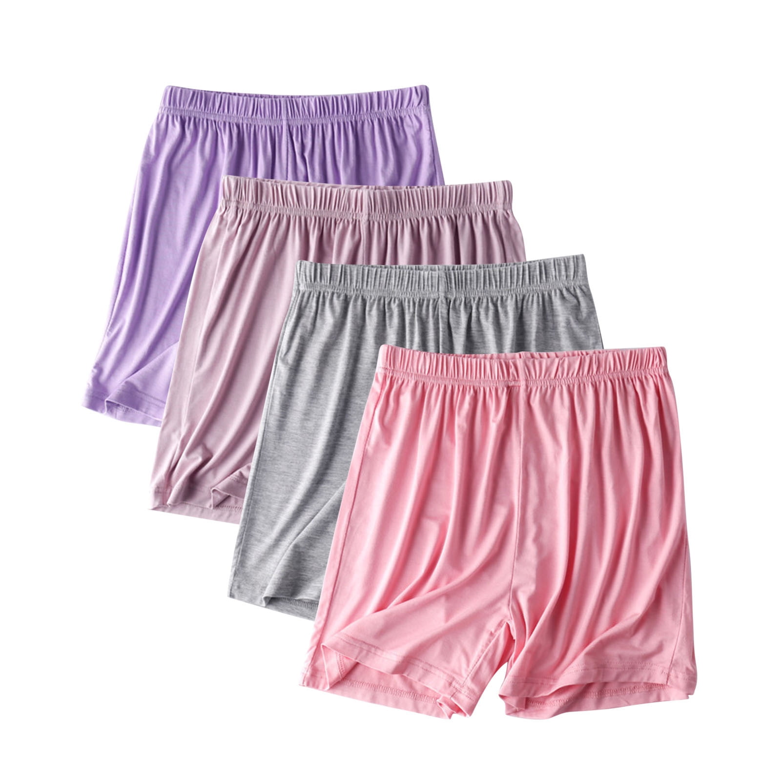 Aobny 2025 Pajamas for Women's Red 4 Pack Sleep Sleep Shorts Wide-Leg ...