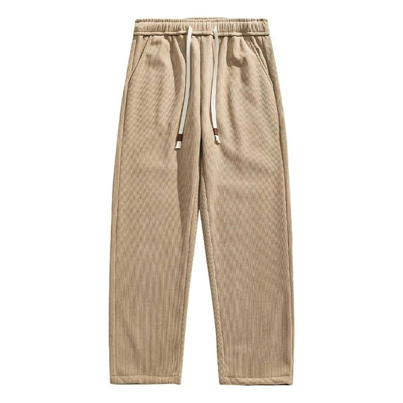 Aobny Cotton Men Pants Khaki Open Bottom Big & Tall Sweatpants Joggers ...