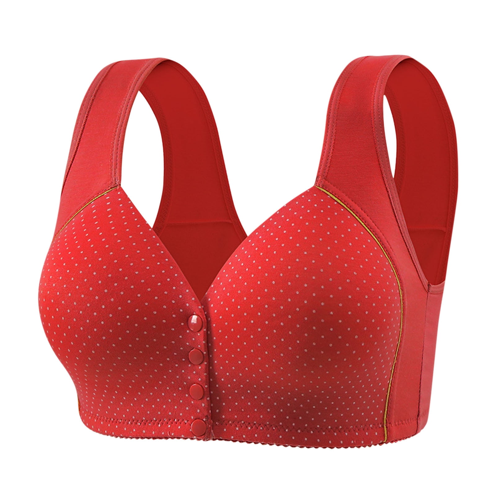 Aobny Fancy Bras for Women's Red Plus Size Nylon Underwear Solid ...