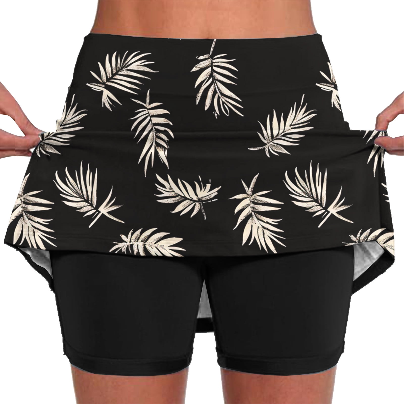 Aobny Fancy Women's Plus Shorts Bike with Skirt Bottoms Spandex High ...