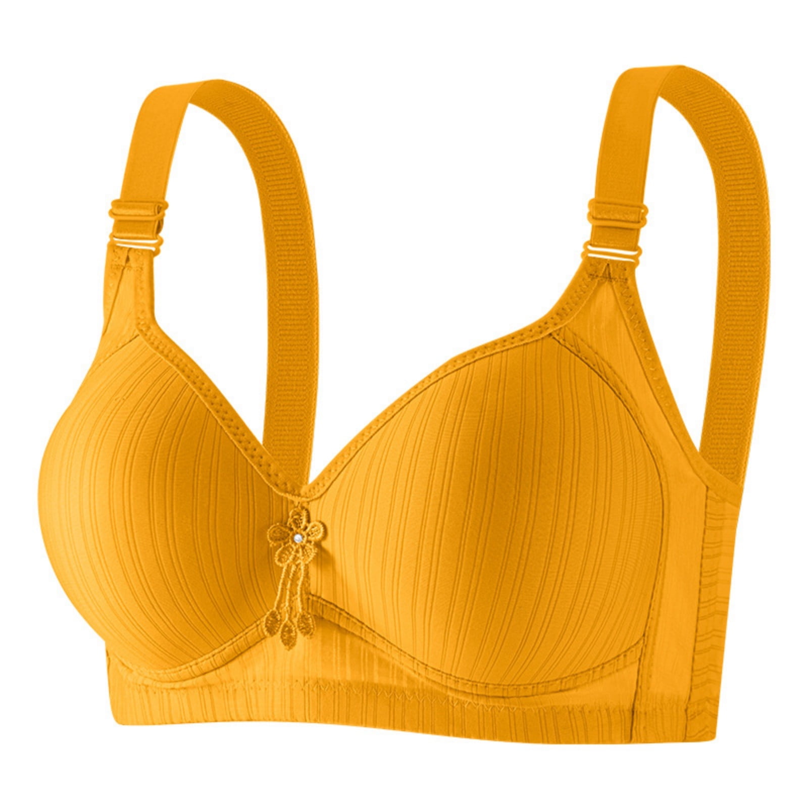 Aobny Full Coverage Ladies Bras Lift Yellow Bralette Women's 36-44 ...