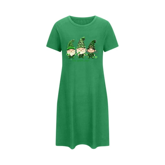 Aobny Moo Moos for Women Nightgown Clovers Plus Size Sleepwear St ...