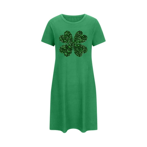 Aobny Nightgowns for Lady Plus Size Clovers Sleepwear St.Patrick's ...