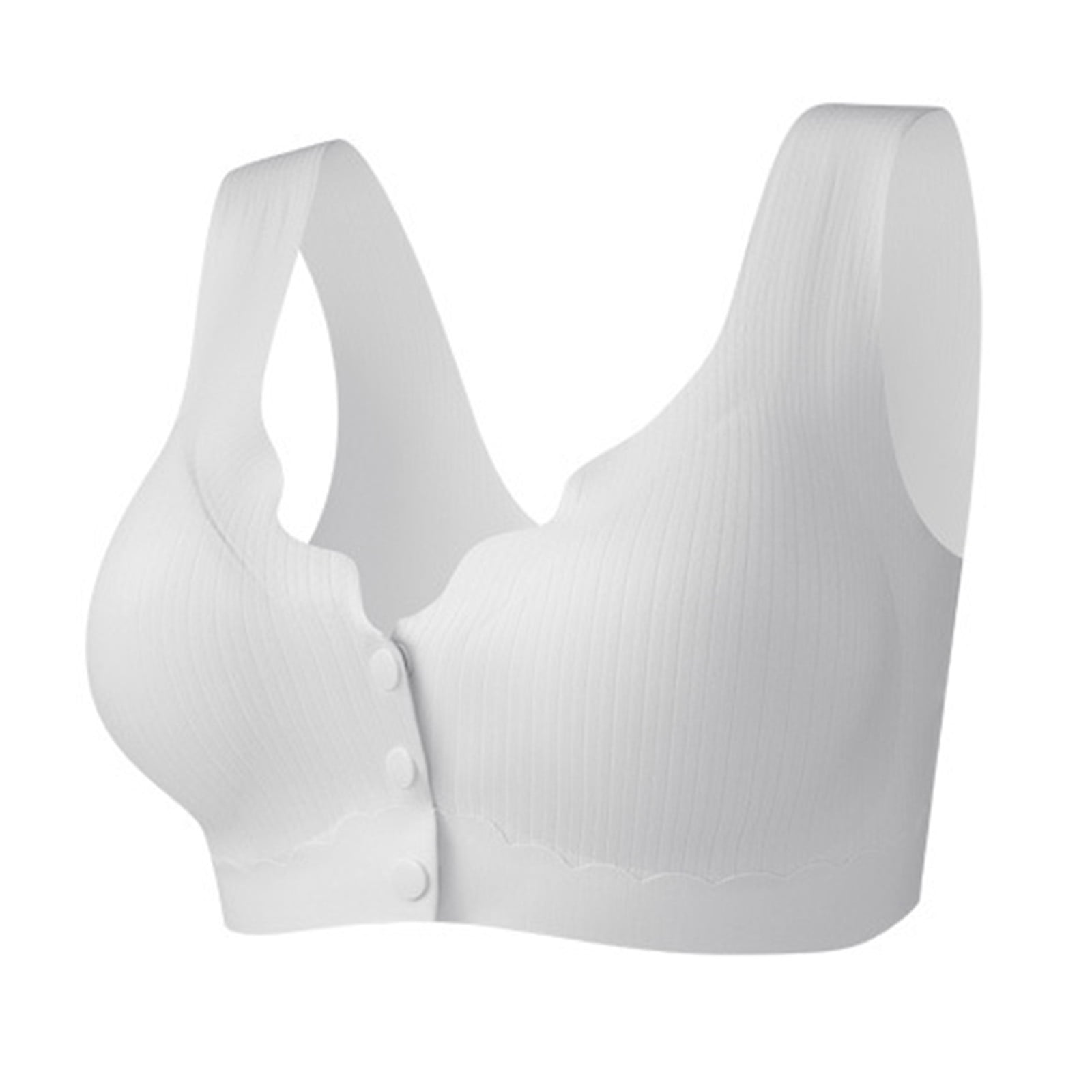 Aobny No Show Women's Bras White Wireless T-Shirt M-XXL Women's Plus ...