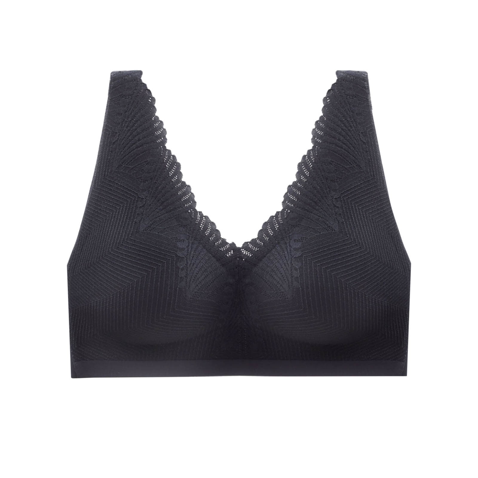 Aobny Older Confidence Womens Bras Black Minimizer Bras Lace Nylon ...