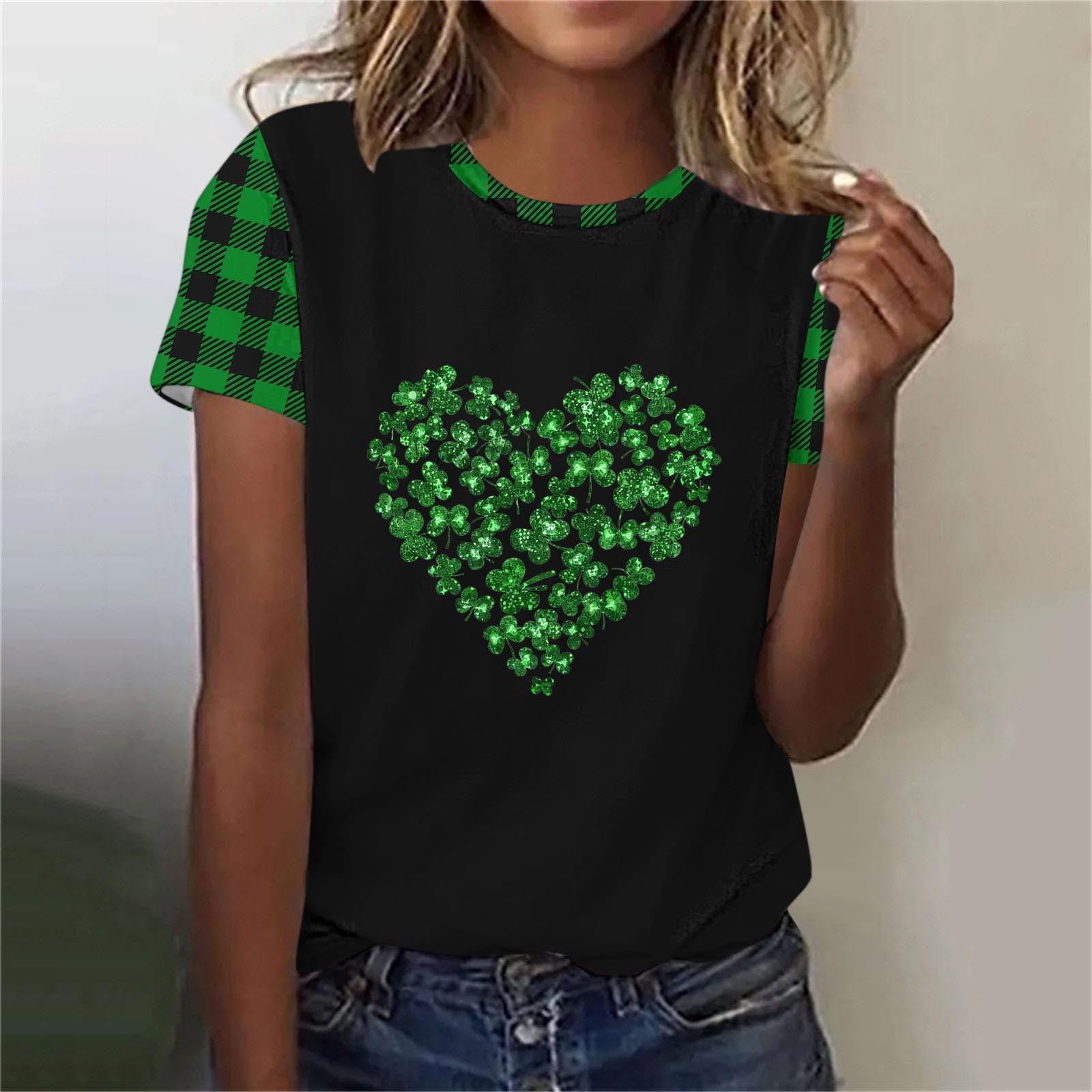 Aobny Patrick's Women's Plus Streetwear T-Shirt Fancy Clothes Raglan ...