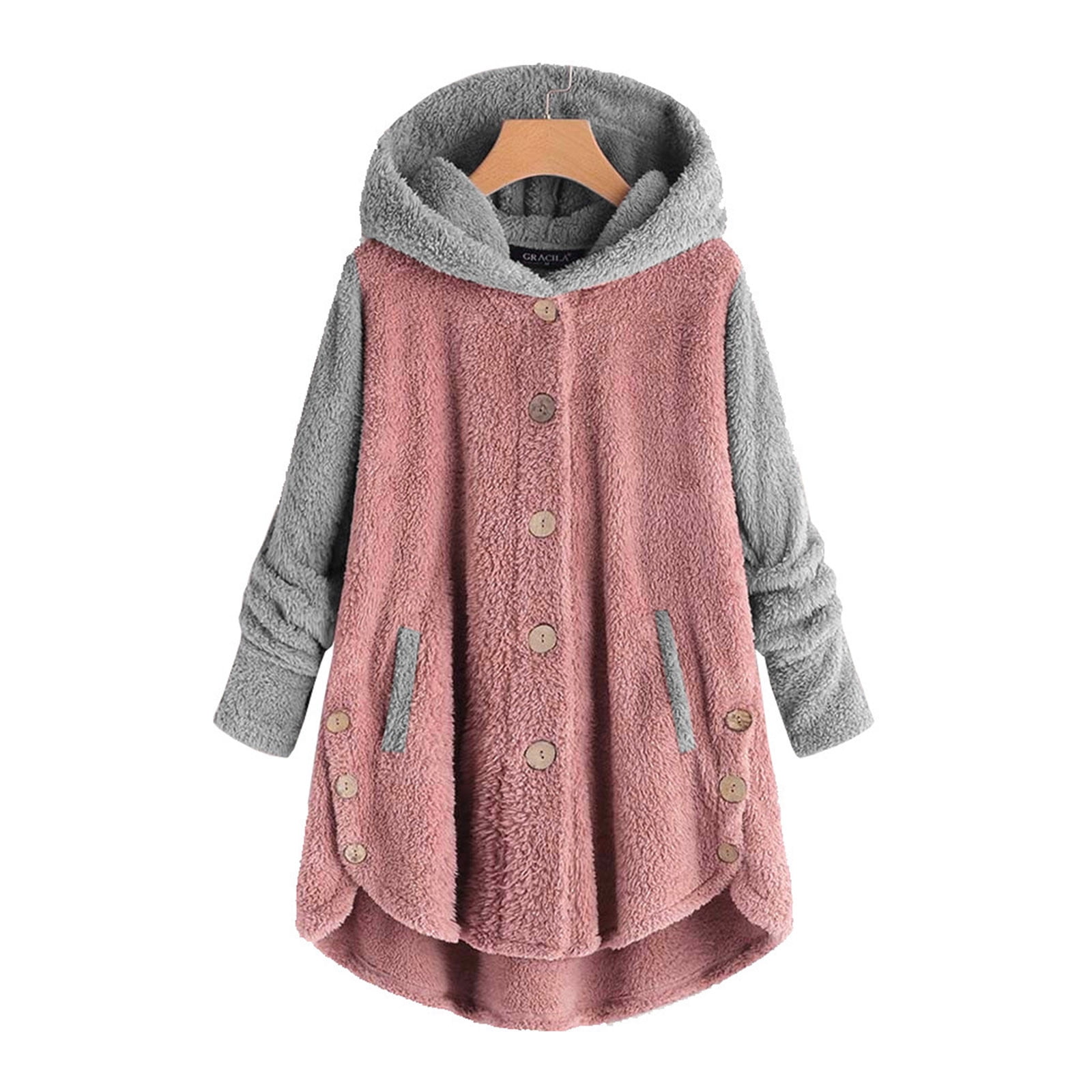 Aobny Pink Sleepwear Nightgowns for Woman Flannel Raglan Short Long ...
