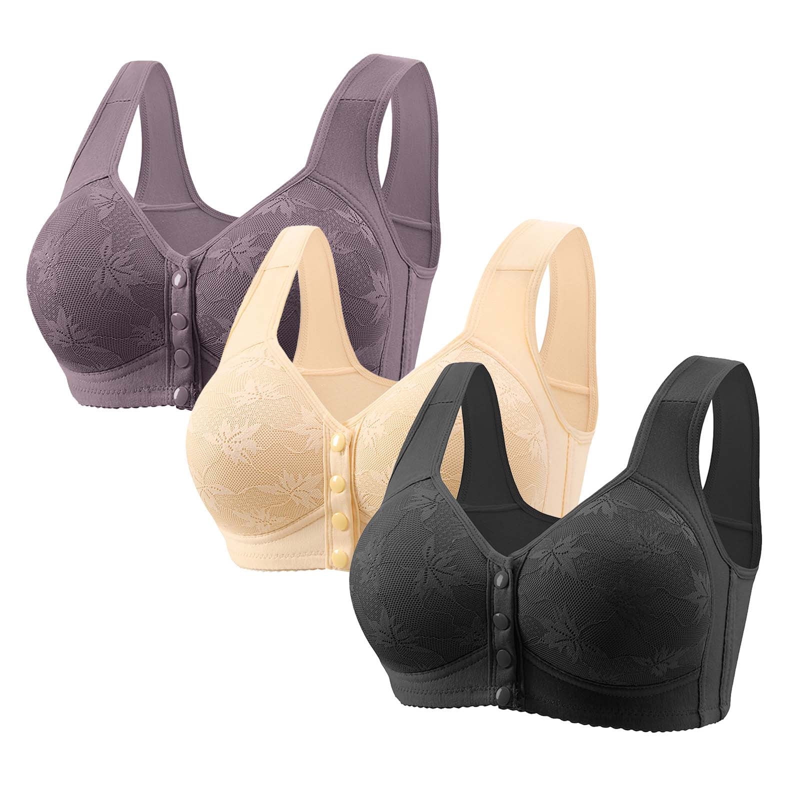 Aobny Plus Size Everyday Bras Women's 3 Pack Bralette Lace S-5XL Womens ...