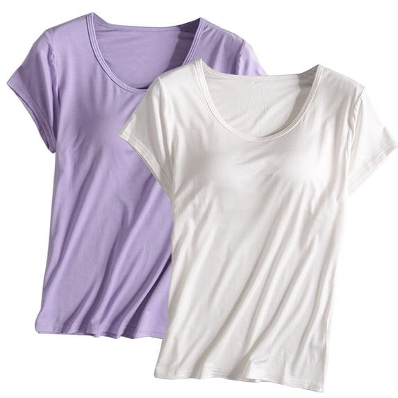 Aobny Plus Size Pajamas for Women Modal 2 Piece Tops Only Sleep Shirt ...