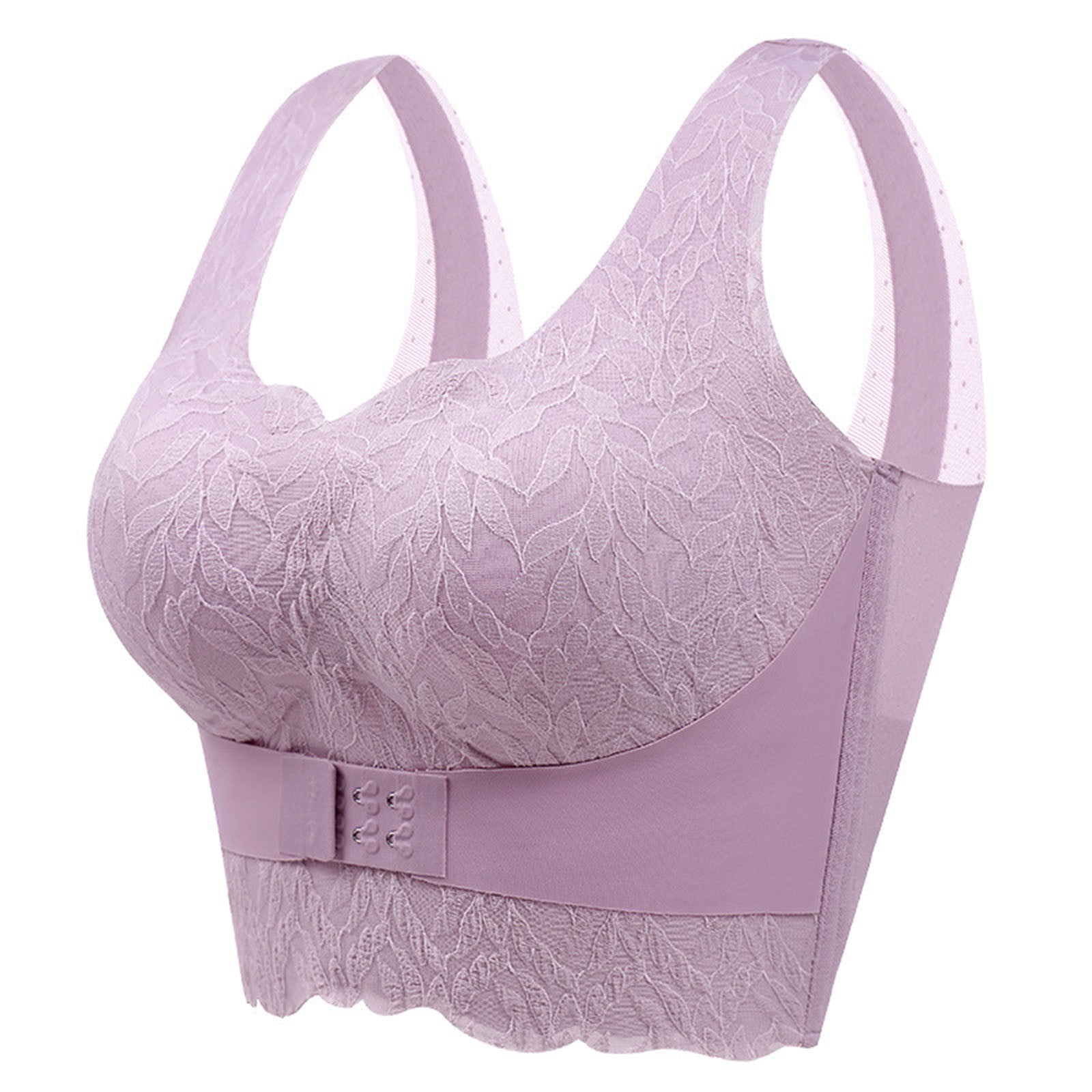 Aobny Posture Fitted Bras for Women's Plus Purple Underwear Front ...