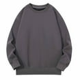 Aobny Tunic Plus Size Casual Sweatshirts For Women Gray Tops Flannel