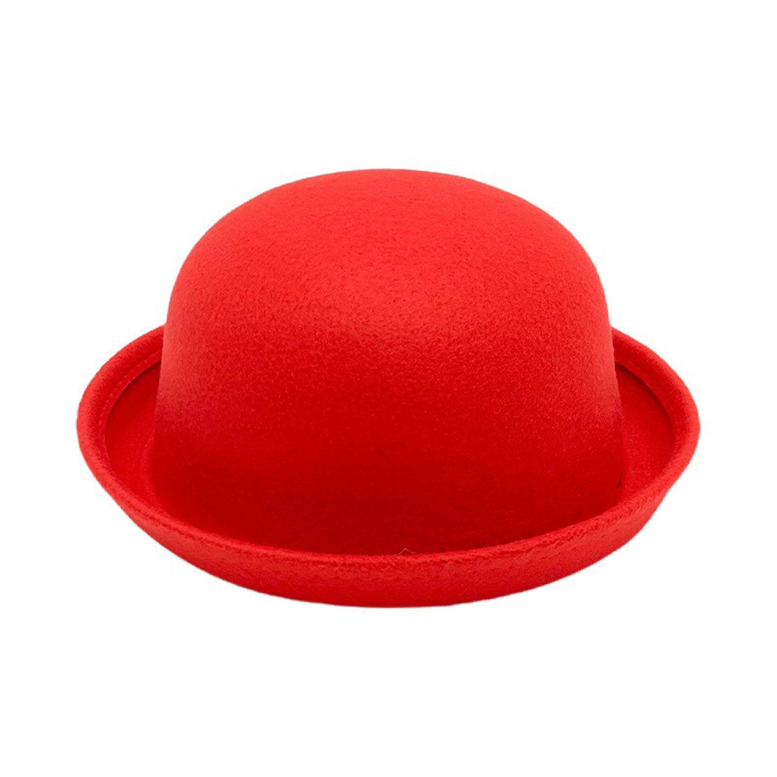 Aobny Winter Womens Hats Vintage Red Cotton Solid Dressy Cloche Fall ...