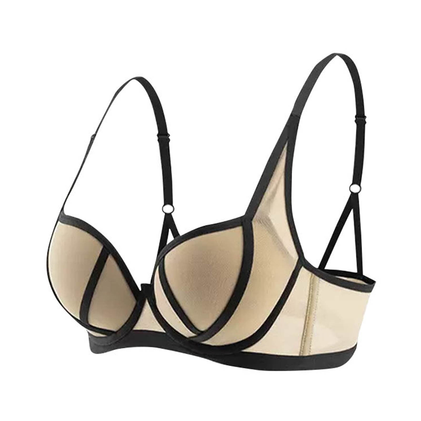 Aobny Yellow Supportive Women's Bras Minimizing Underwear Balconette ...