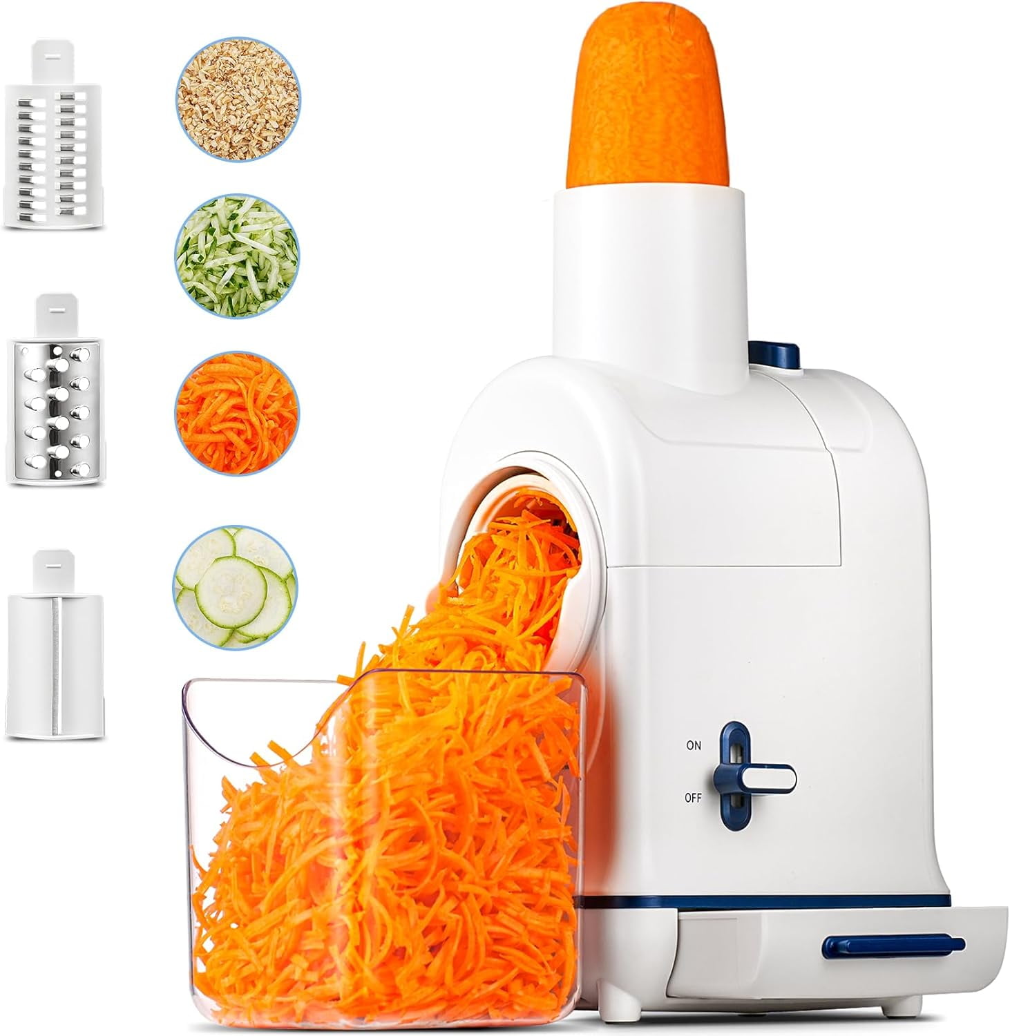 Aobosi Electric Cheese Grater, Electric Shredder Slicer Salad Grater ...