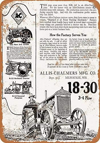 AociSuki 8 x 12 Metal Sign - 1921 Allis-Chalmers Farm Tractors ...