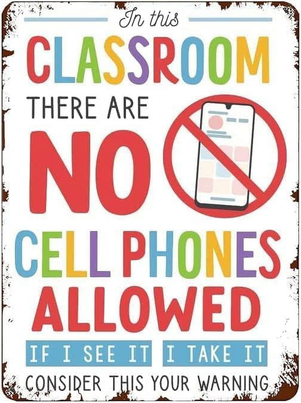 AociSuki No Cellphones Allowed Sign School Classroom Decor, Classroom ...
