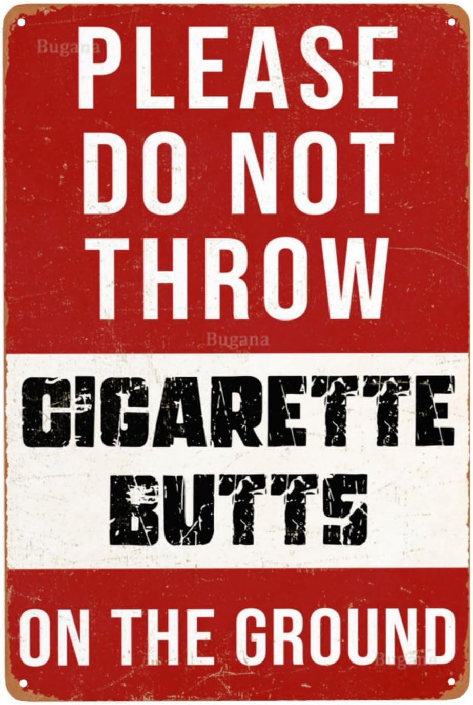 AociSuki Please Do Not Throw Cigarette Butts On The Ground Warning Sign ...
