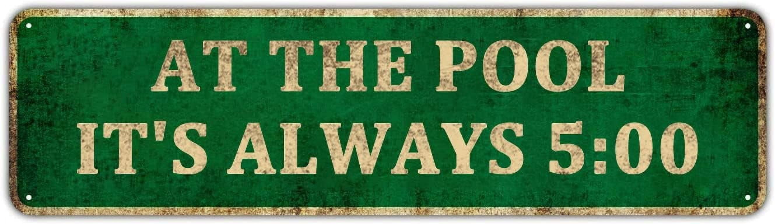 AociSuki Pool Rules Sign, Indoor/Outdoor Swimming Pool Decorations, 4 ...