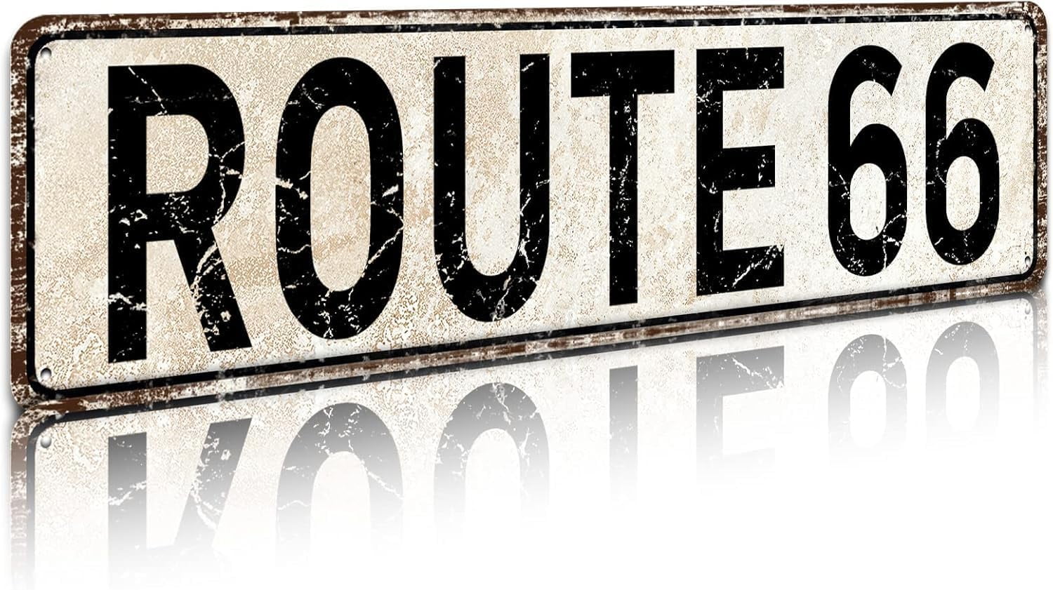 AociSuki Route 66 Road Signs Vintage Room Decor Metal Sign Retro Road ...