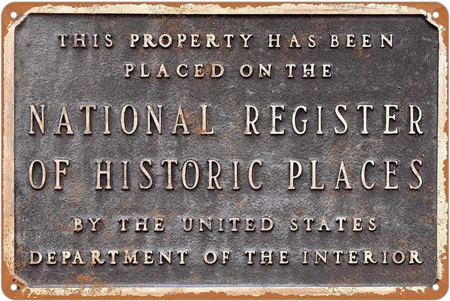 AociSuki Vintage Funny Novelty Metal Tin Sign National Register ...