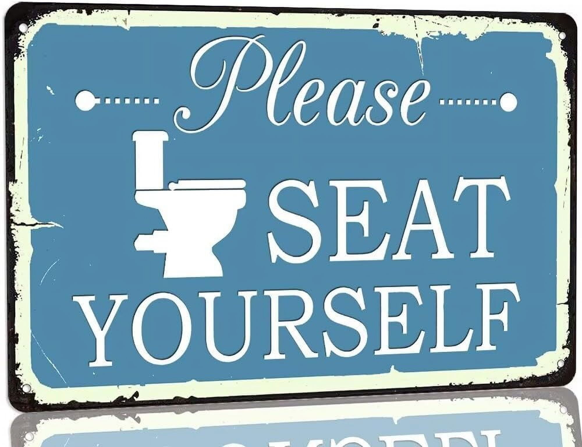 AociSuki Vintage Please Seat Yourself Sign Metal Tin Sign - Farmhouse ...