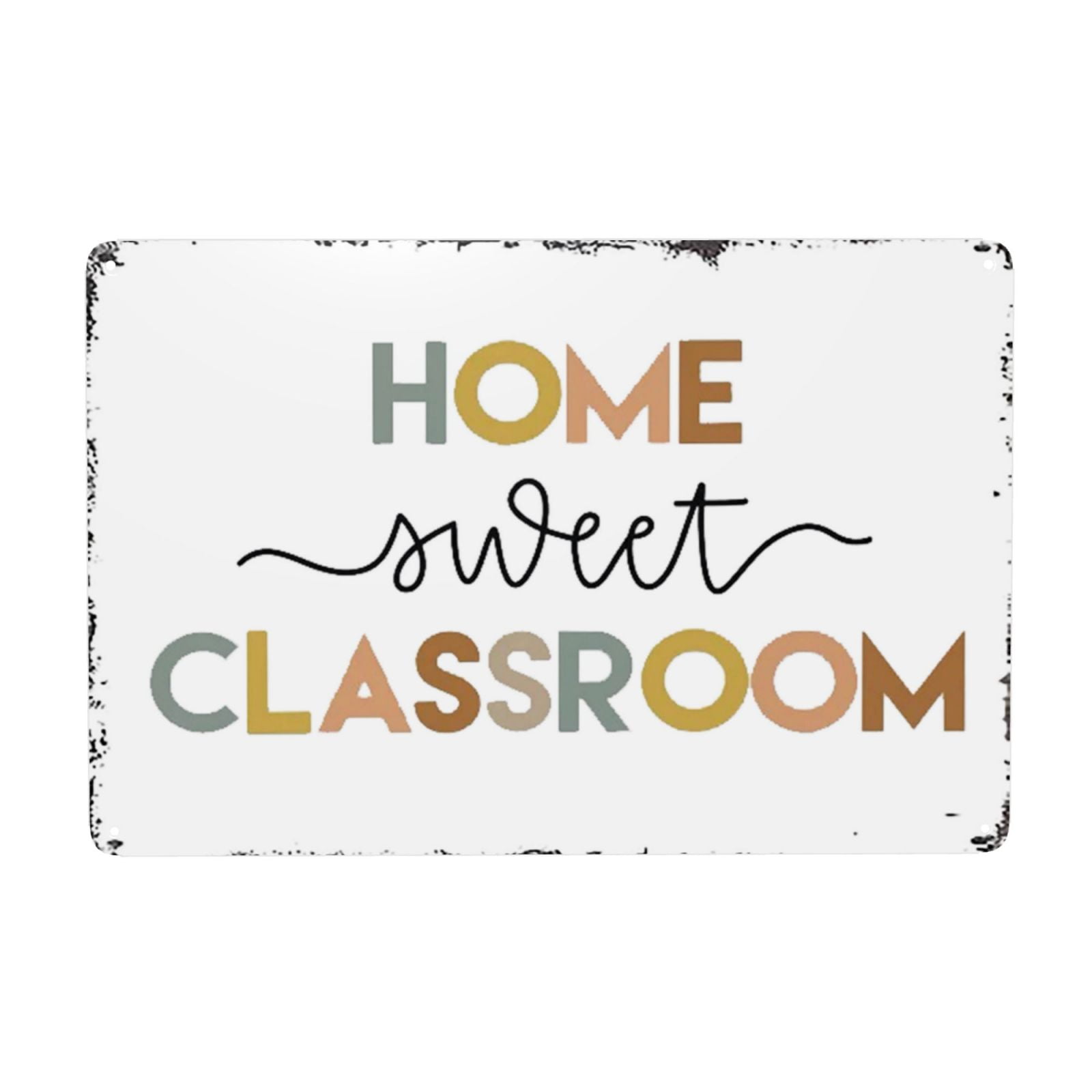 AociSuki Vintage Tin Sign Home Sweet Classroom Boho Classroom Decor ...