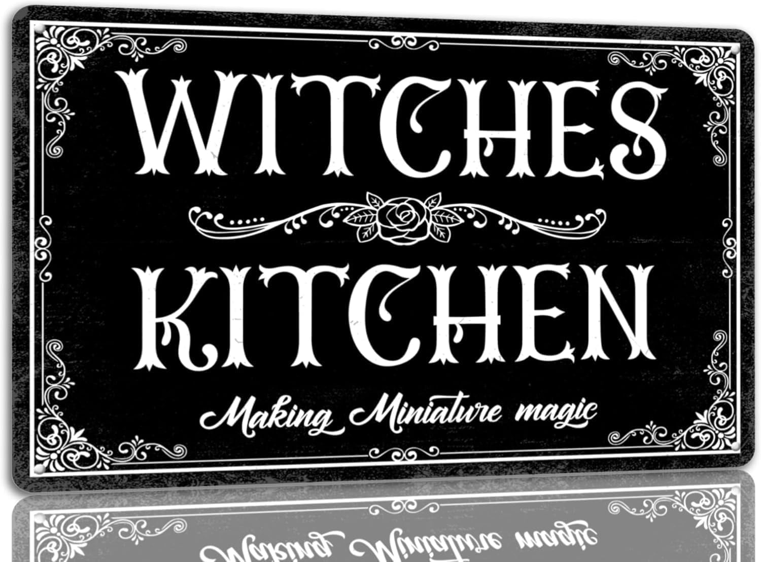 AociSuki Witches Kitchen Sign Halloween Metal Sign Vintage Spooky Decor ...