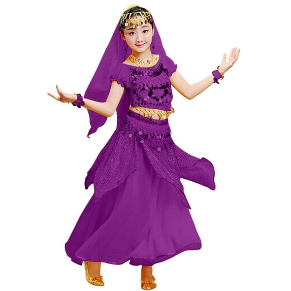 Aocisk Girls Dance Performance Outfit Long Sleeve Tutu Dress with ...