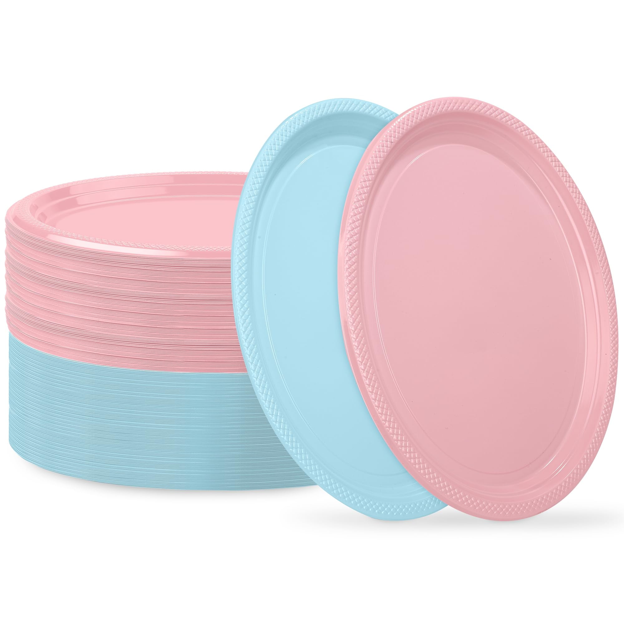 Aodaer 72 Pack Gender Reveal Disposable AFN1Plates For 10 x 12 Inch ...