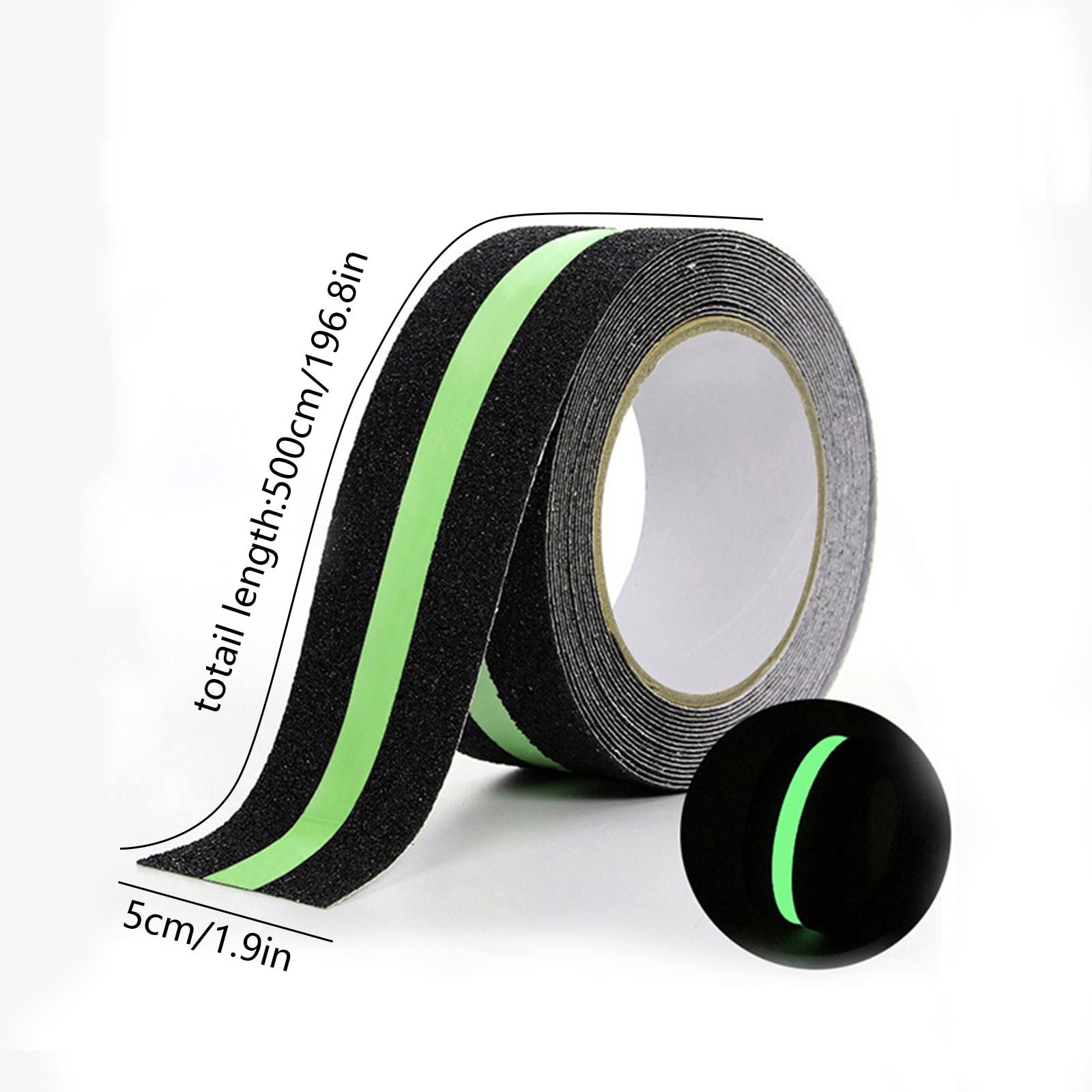 Aodebiao 1 Packs Glow in the Dark Anti-Slip Tape | Non-Adhesive Safety ...