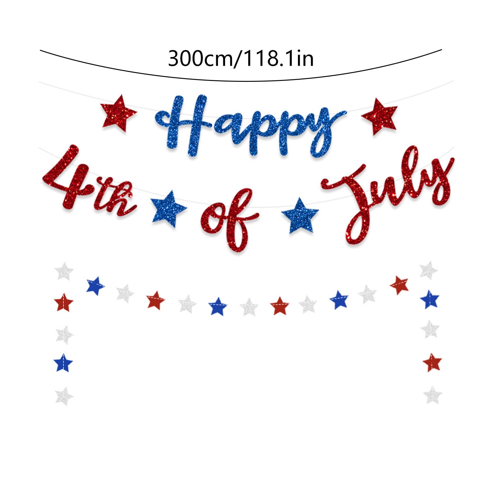 Aodebiao 1 Packs Independence Day Party Decorations Patriotic Lacquer ...