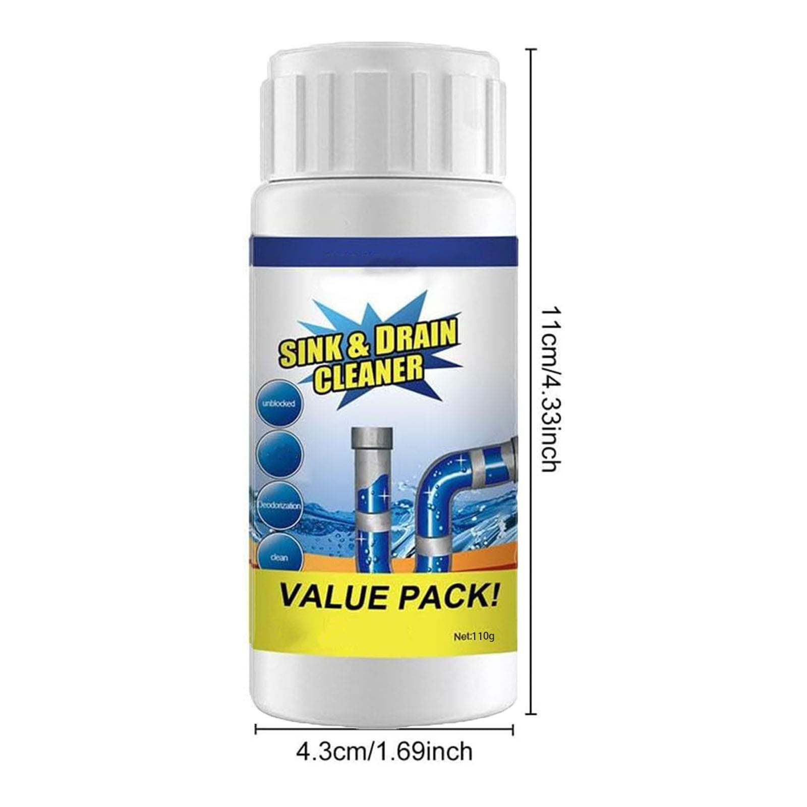 Aodebiao 1pc Enzyme Drain Cleaner Powder Pipe Unclogger for Toilet Sink ...