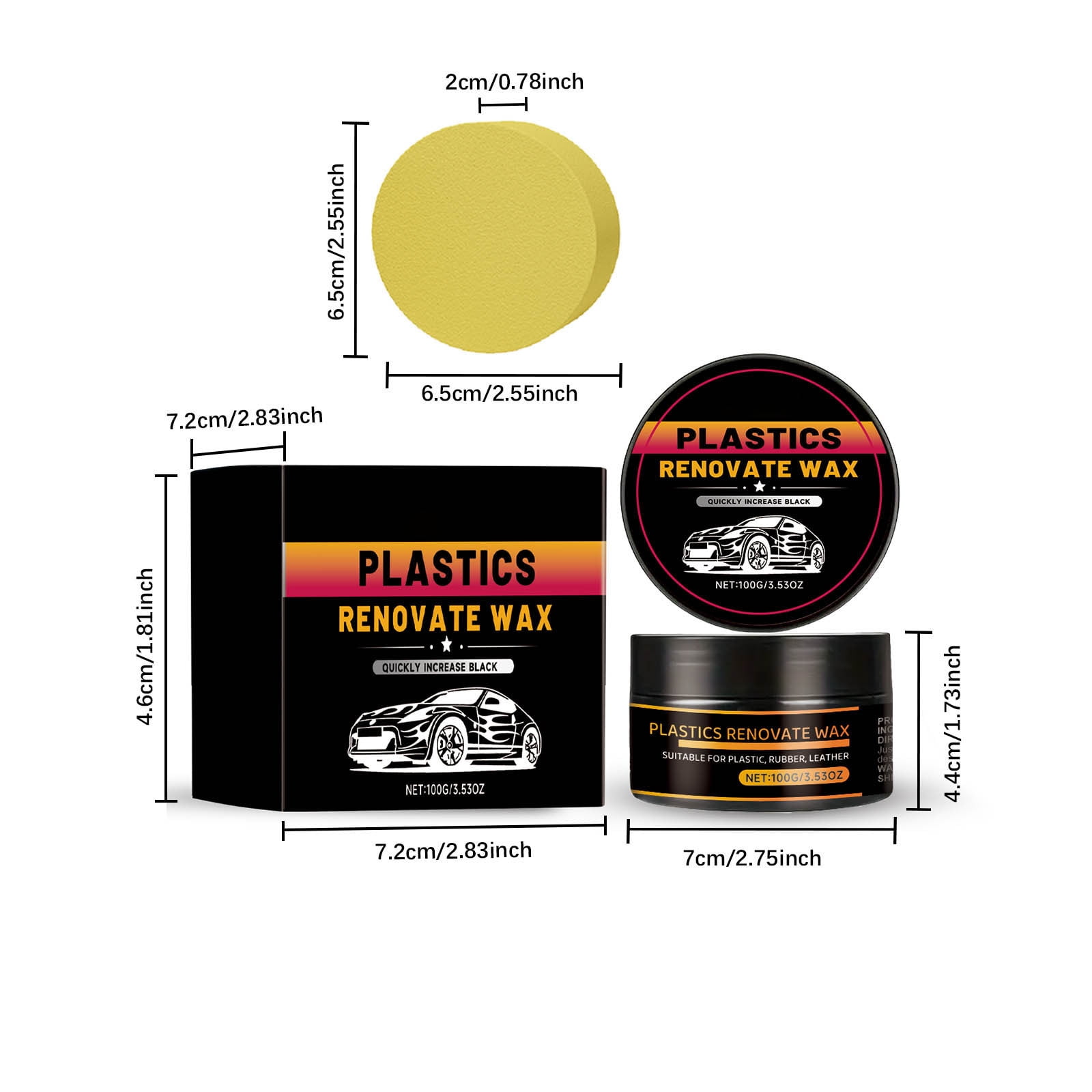 Aodebiao 2 Packs Car Scratch Remover Kit - Deep Scratch Repair Paste ...