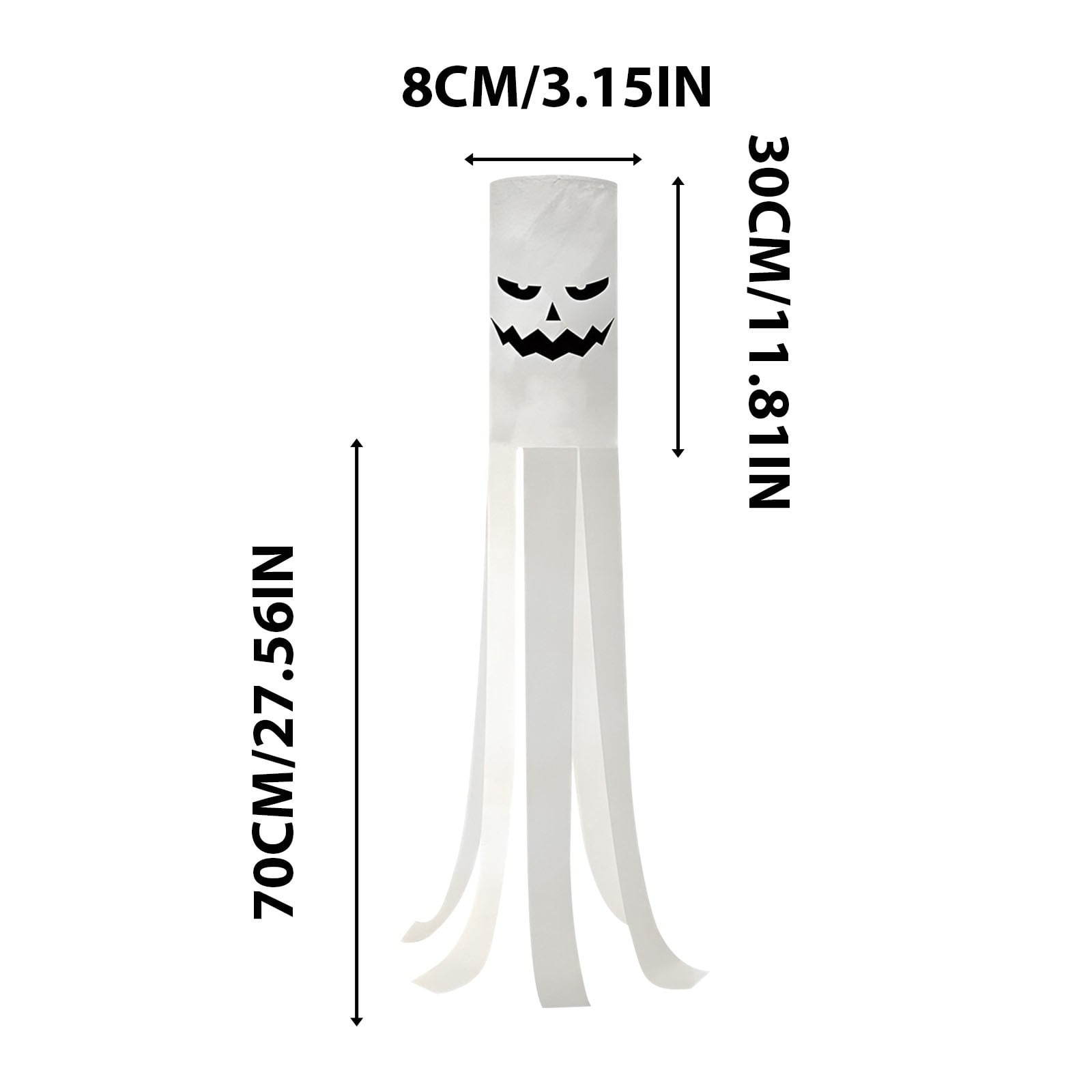 Aodebiao 3 Packs Halloween Decorations Outdoor Hanging Windsock Flag ...