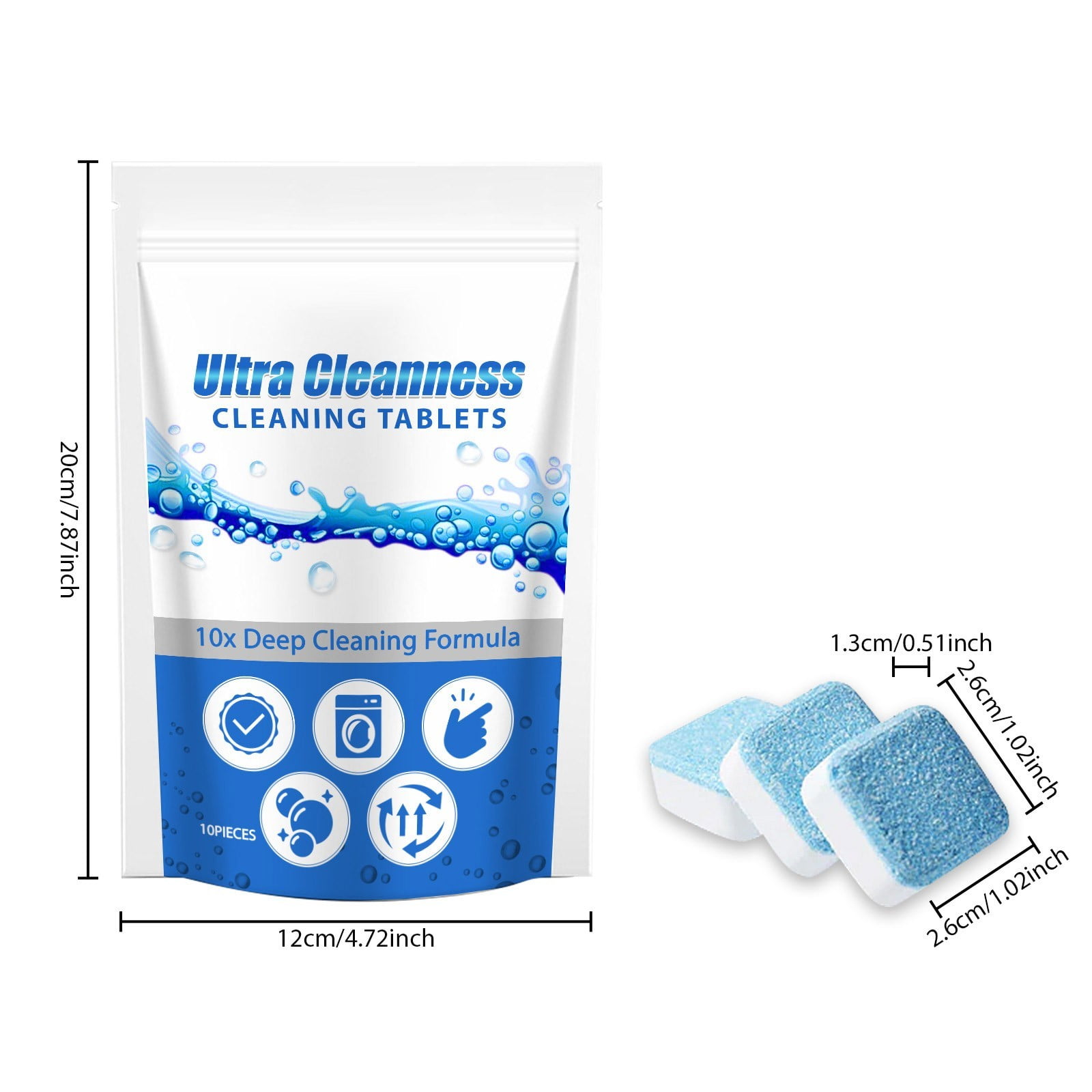 Aodebiao 3 Packs Multi-Surface Cleaning Tablets, Effervescent Dissolve ...