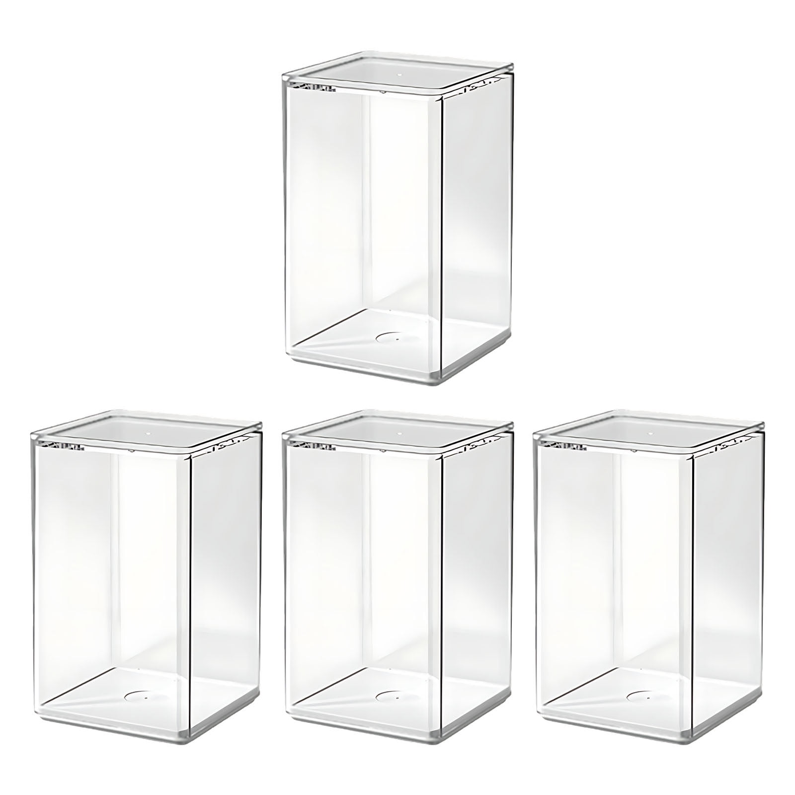 Aodebiao 4 Pack Clear Plastic Display Cases for Collectible Figures ...