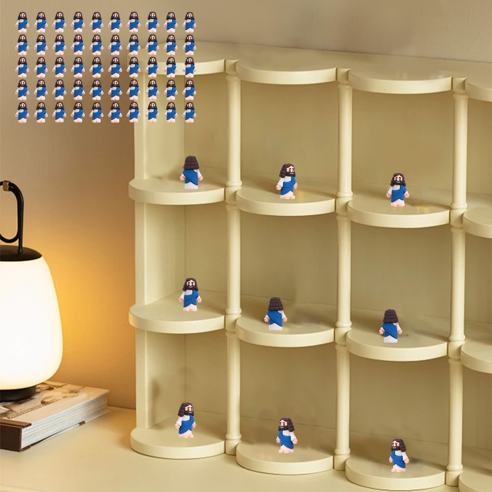 Aodebiao 50 Pack Mini Jesus Figurines Bulk Little Jesus Figures Toy to ...