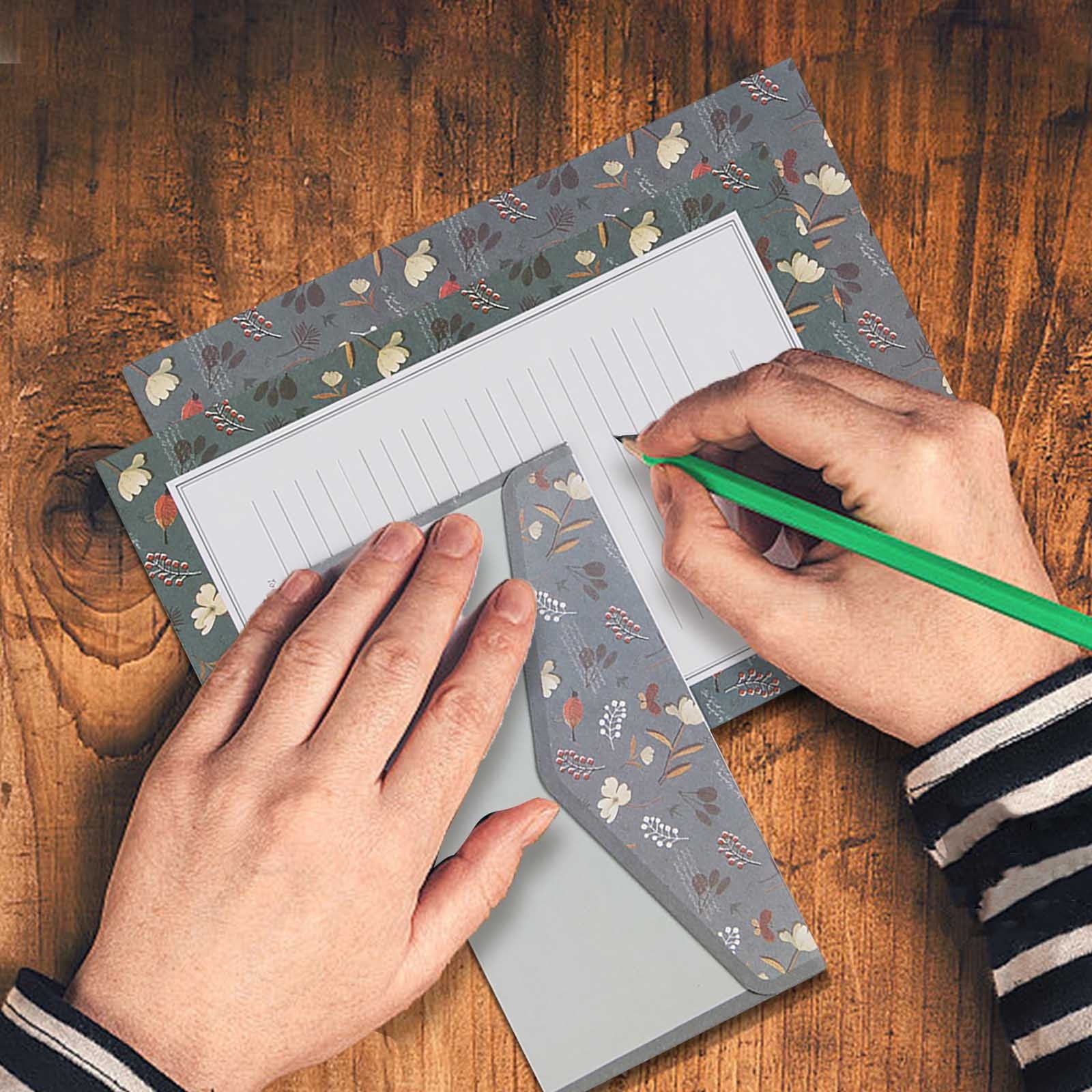 Aodebiao 9 Pieces Stationery Set with Envelopes (6Vintage-Style Paper ...