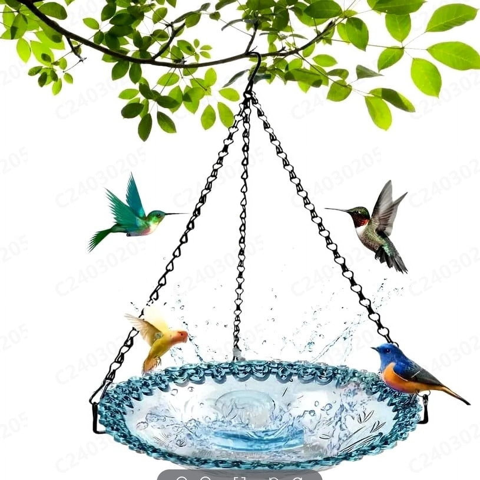 Aodebiao Acrylic Hanging Bird Bath Hanging Bird-Feeder - Garden ...