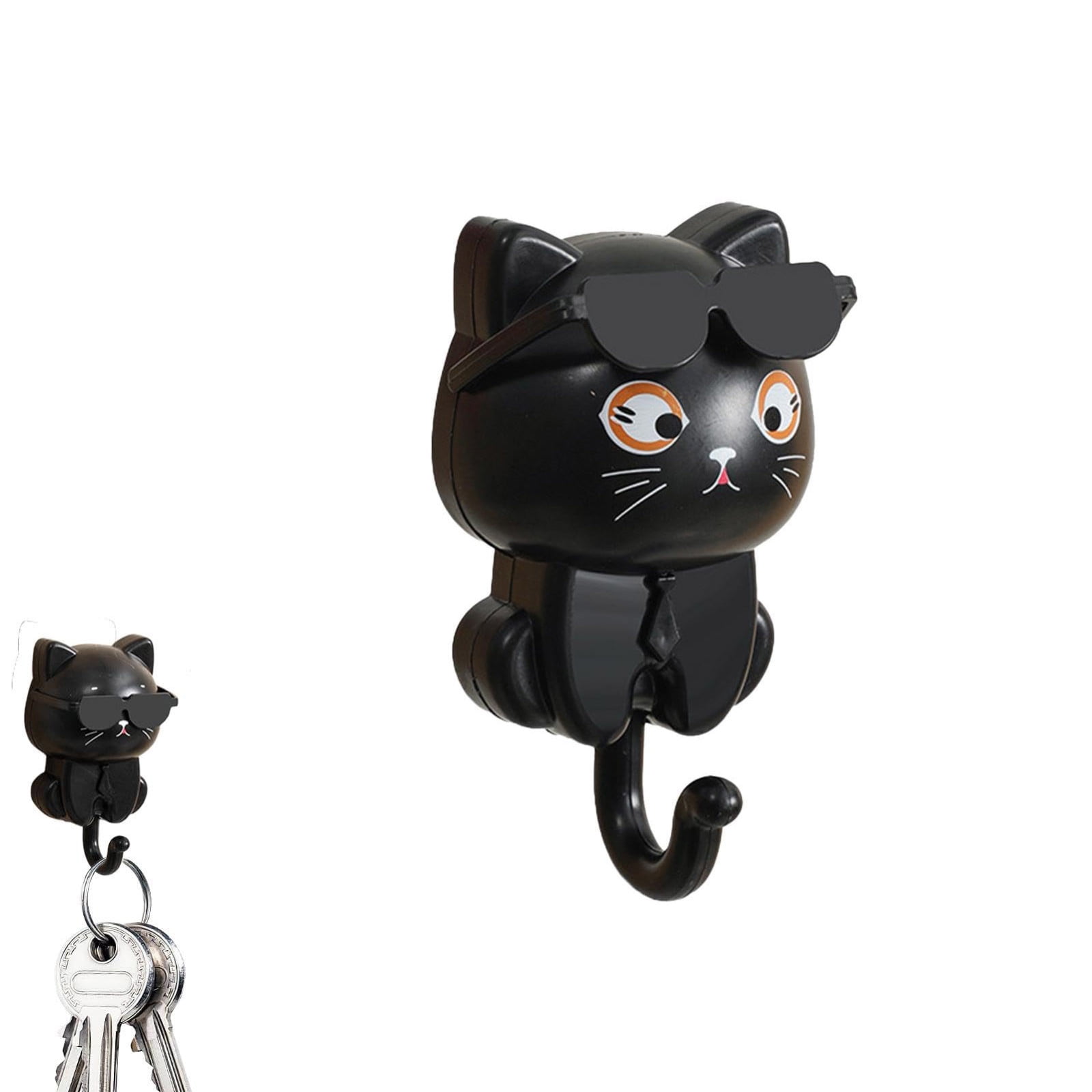 Aodebiao Adhesive Key Hooks with Sunglasses Design – Cute Coat Hooks ...