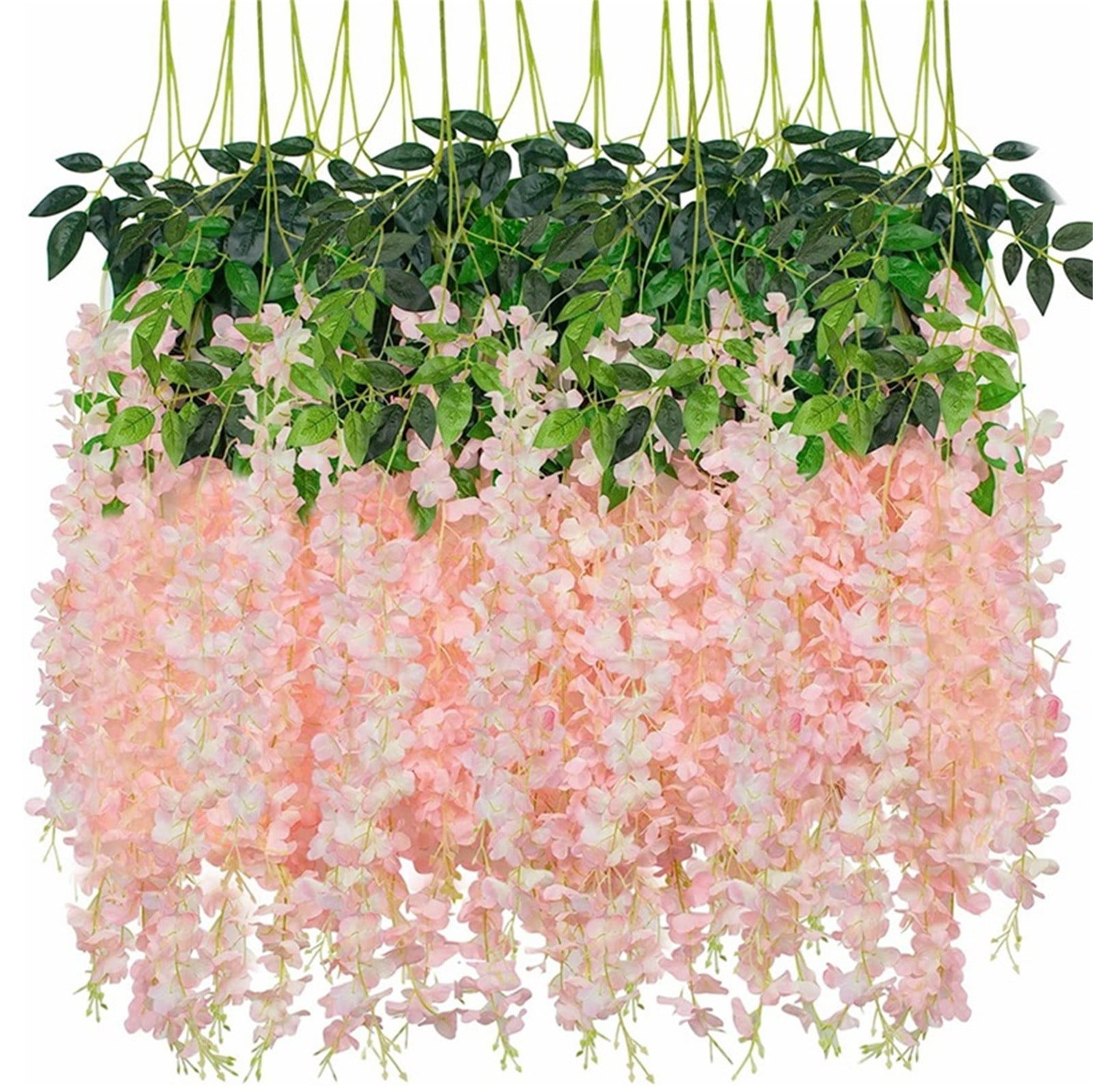 Aodebiao Artificial Wisteria Flowers Purple Dense Artificial Fake ...