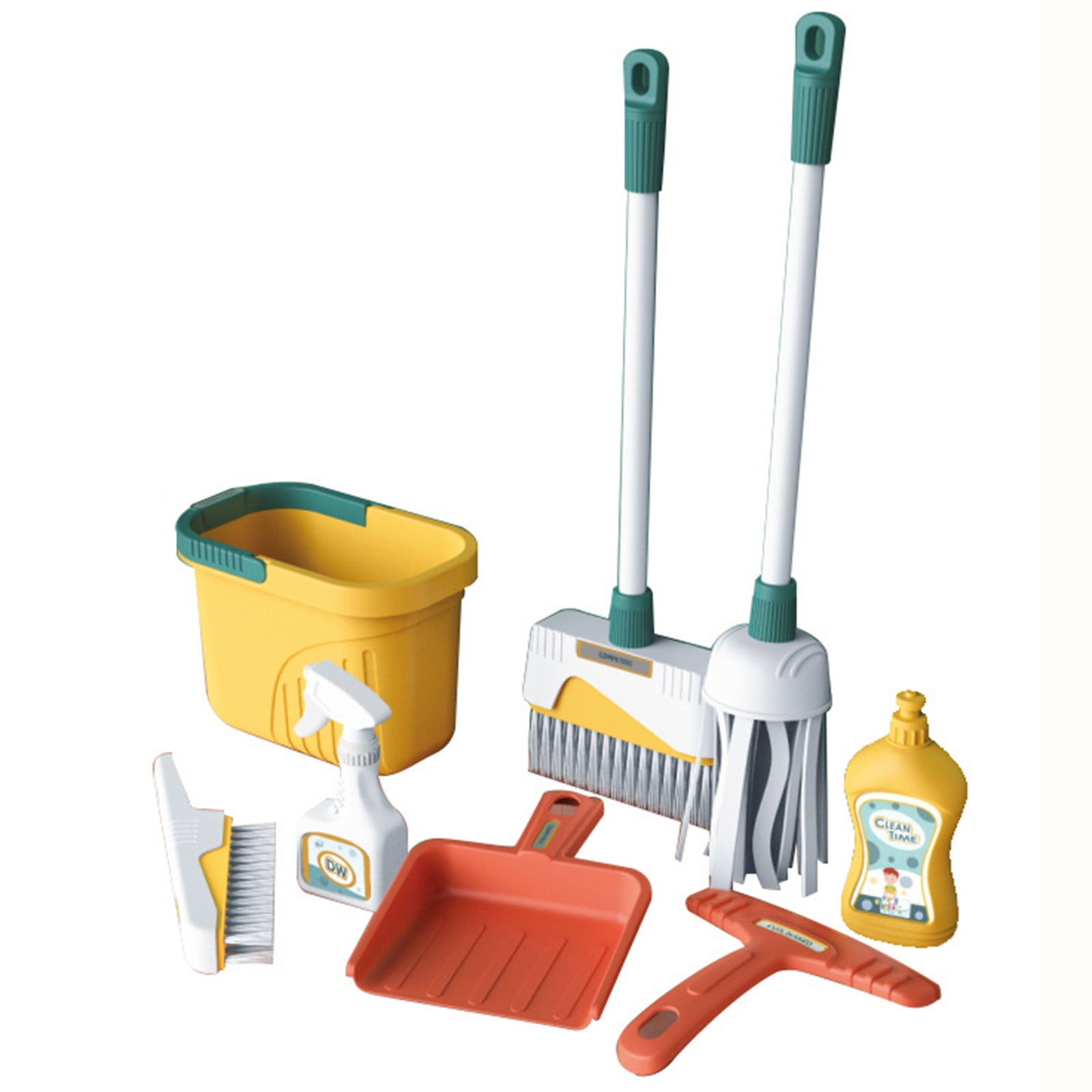 Aodebiao Cleaning Toy Set with Dustpan & Broom Pretend Play ...