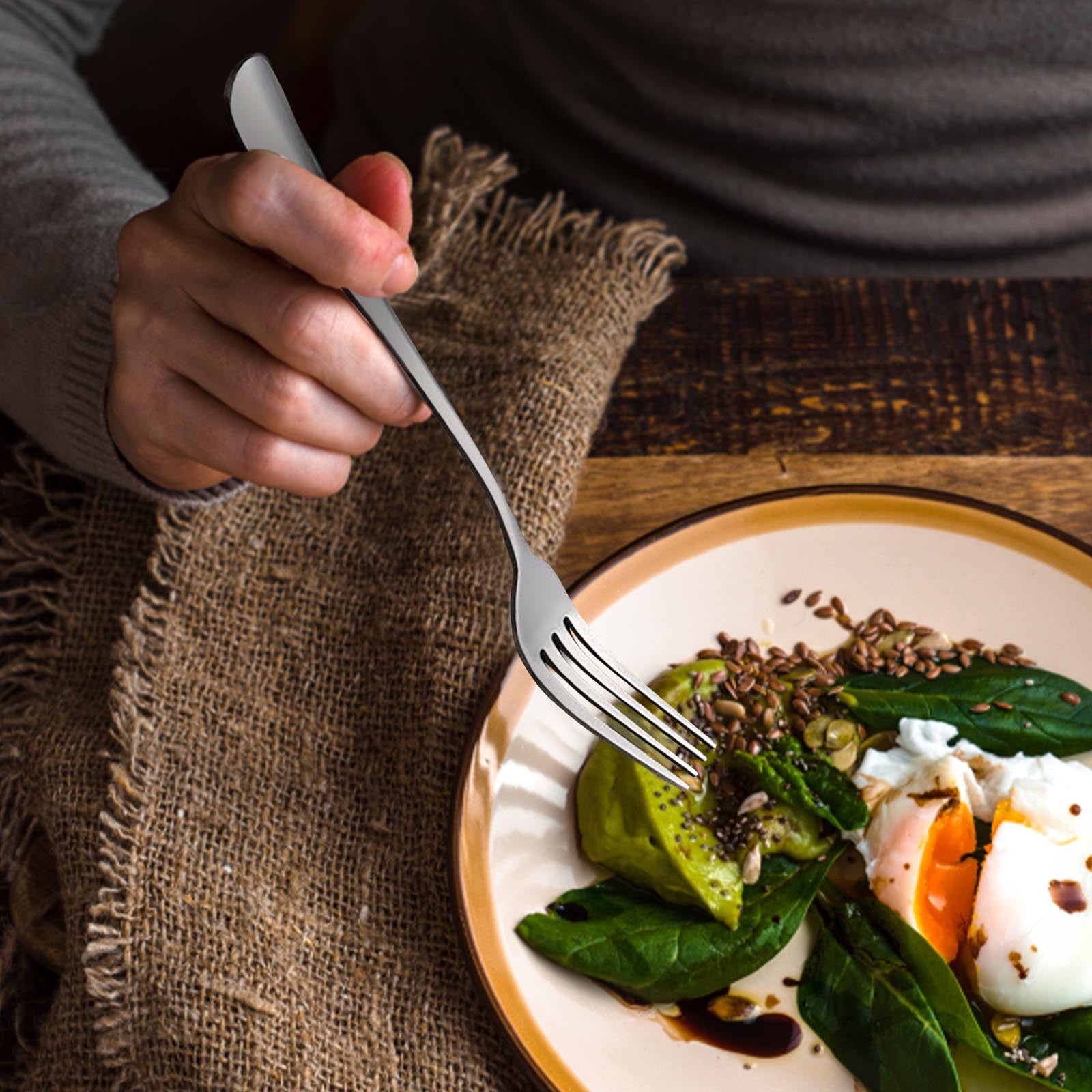 Aodebiao Crab Stainless Steel Forks,Escargot Fork 3 Prong Tasting ...