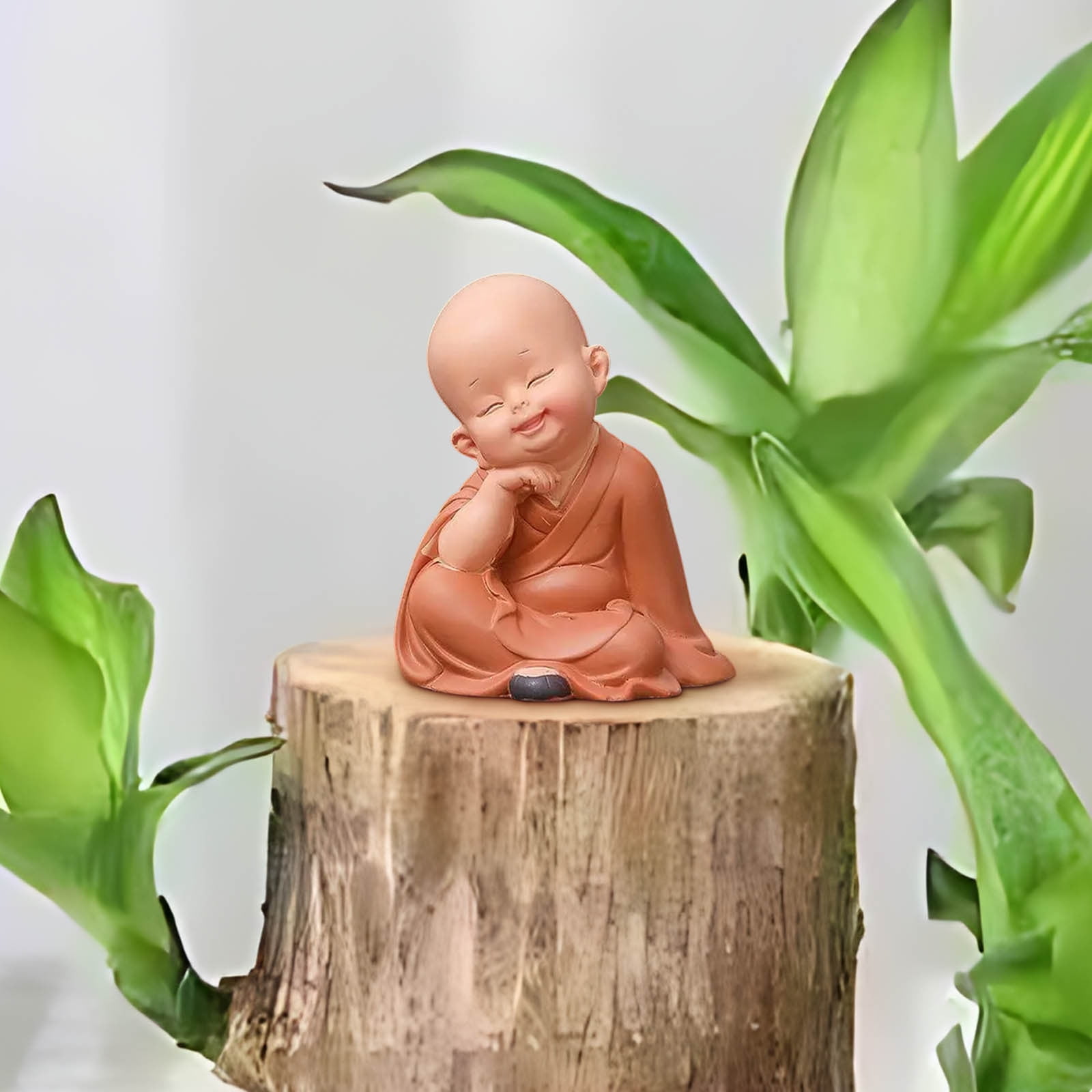 Aodebiao Cute Kung Fu Monk Statue Miniature Buddha Figurine Wise Figure ...