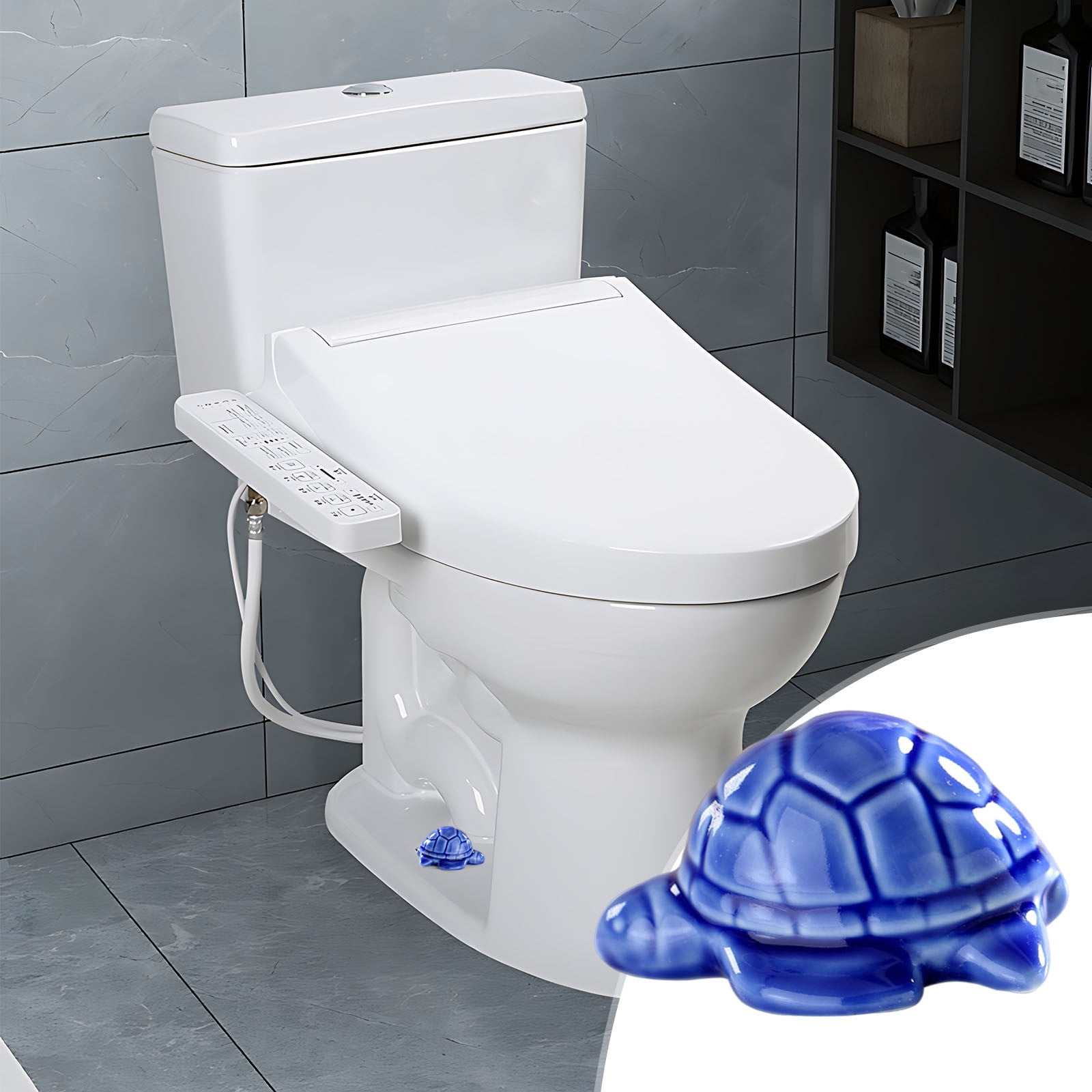 Aodebiao Cute Turtle Toilet Bolt Caps Ceramic Sea Turtle Toilet Bolt ...
