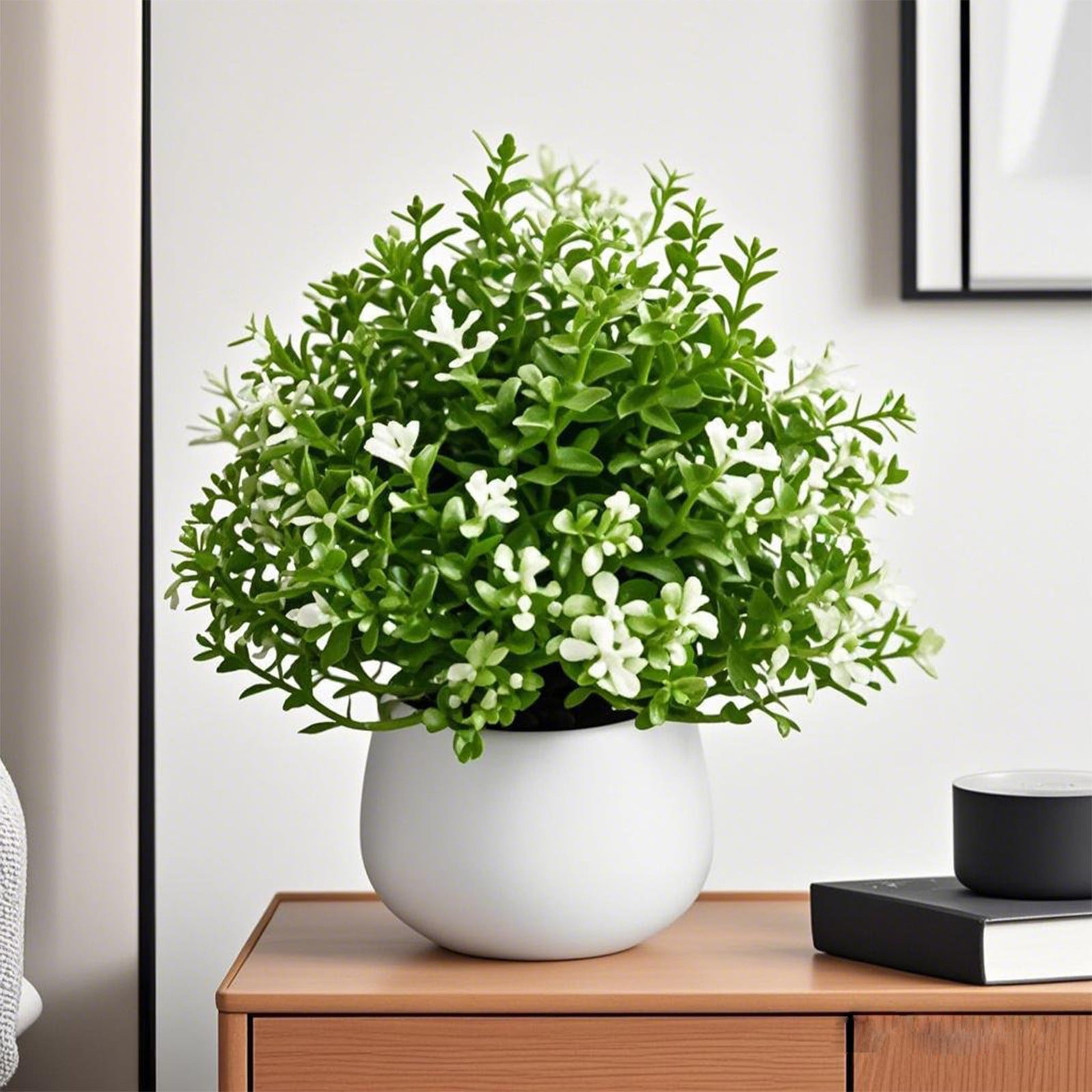 Aodebiao Fake Plant Artificial Palm Plant in Pot Real Touch Faux ...