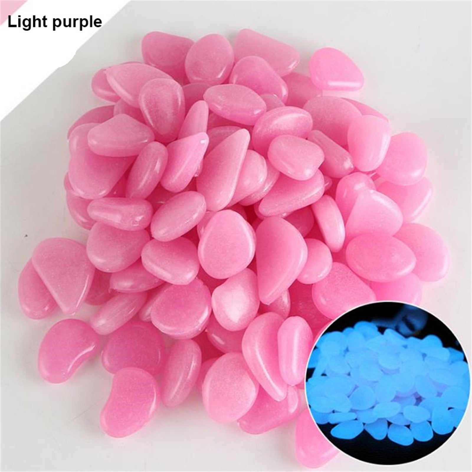 Aodebiao Glow in The Dark Rocks Outdoor, 20 pcs Blue Rocks for ...