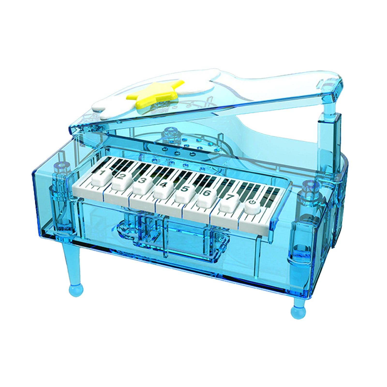 Aodebiao Glowing Electronic Mini Piano Toy with 8 Songs - Portable ...