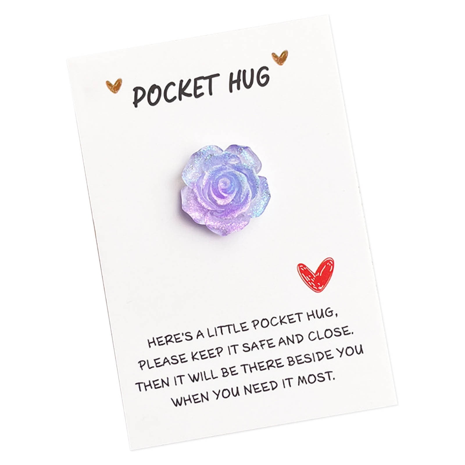 Aodebiao Gradient Glitter Rose Greeting Card - Elegant Pocket-Sized ...