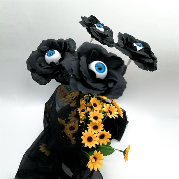 Aodebiao Halloween Eyeball Roses Spooky Party Decorations Gothic Home ...